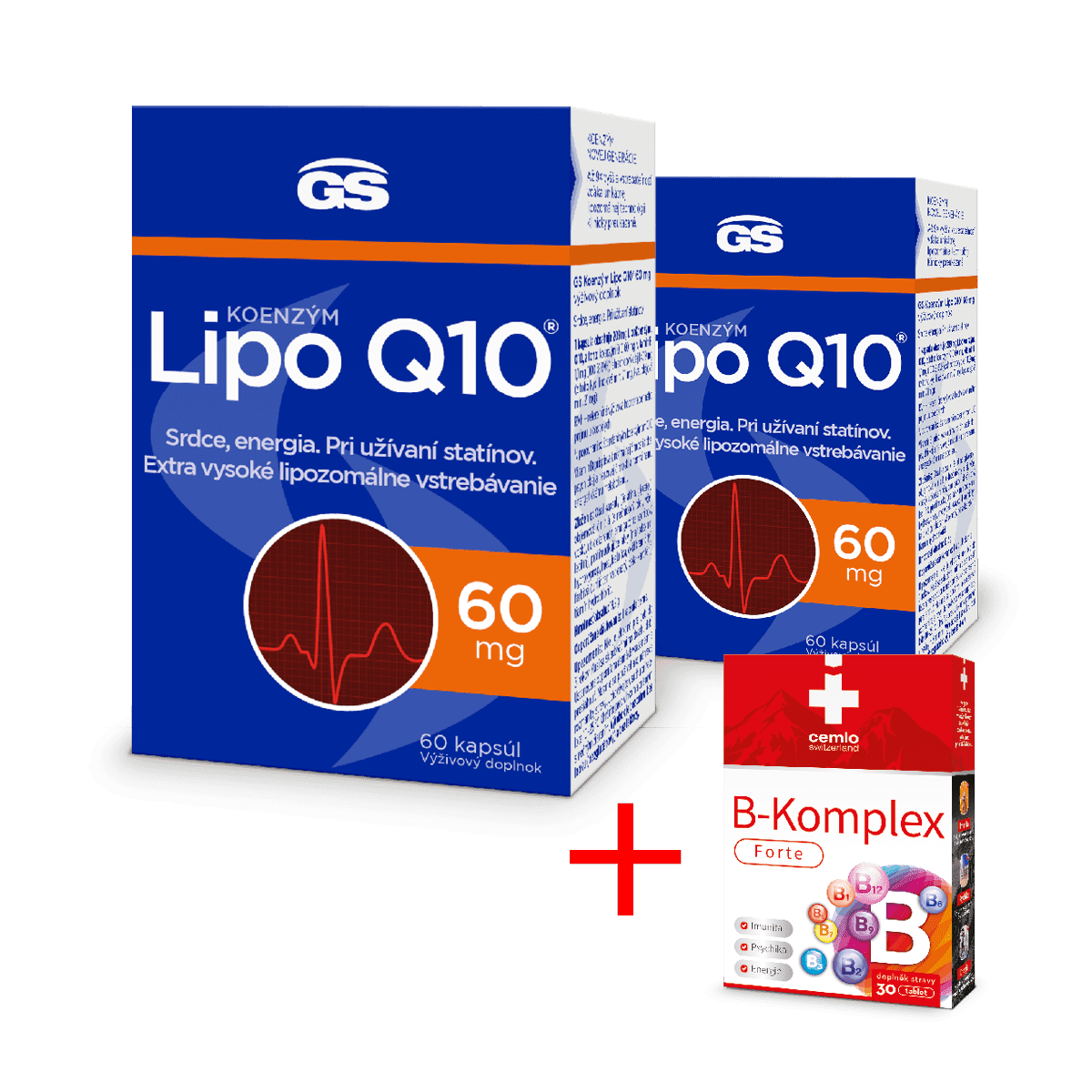 GS Koenzým Lipo Q10, 60 mg, 2× 60 kapsúl | GSKlub.sk