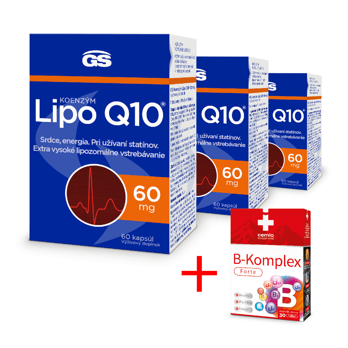 GS Koenzým Lipo Q10, 60 mg, 3× 60 kapsúl | GSKlub.sk