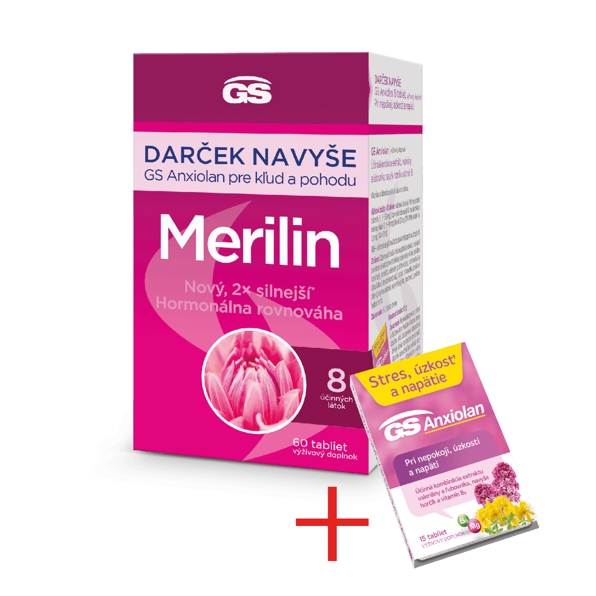 GS Merilin Originál, 60 tabliet + darček: GS Anxiolan, 15 tabliet ...
