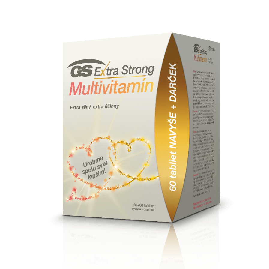 GS Extra Strong Multivitamín, 60 + 60 tabliet - darček 2020 | GSKlub.sk